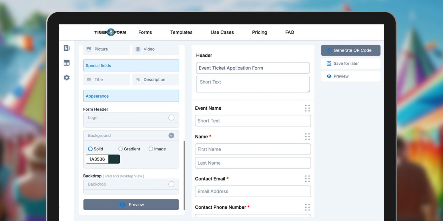 How to Create an Event Ticketing Form with a Form Builder - Form QR Code Builder