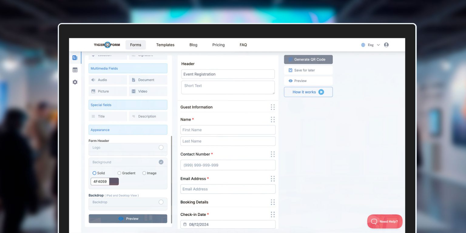 Event Participant Tracking Form for Seamless Data Collection