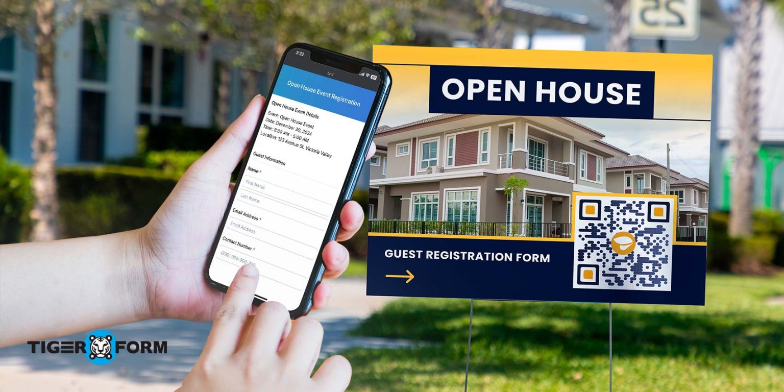 Streamline Open House Registration Form For Real Estate - Form QR Code ...