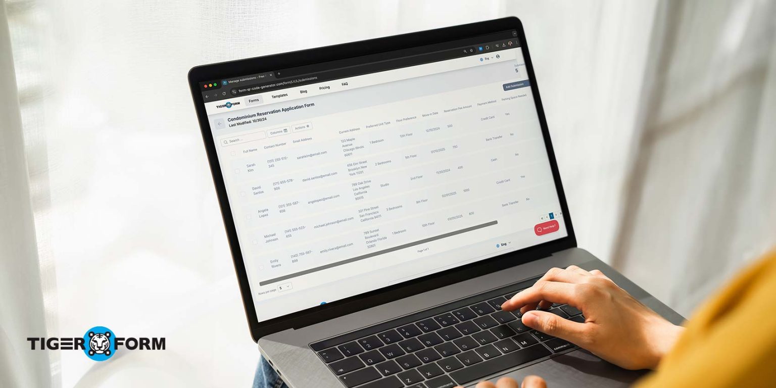 Use Tenant Application Form For Real Estate With QR Code