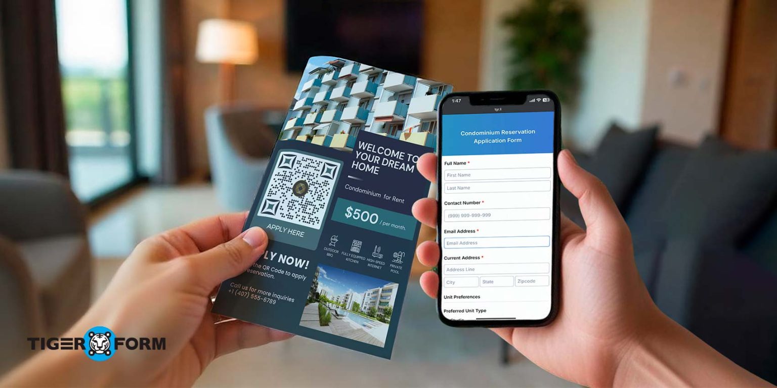 Use Tenant Application Form For Real Estate With QR Code