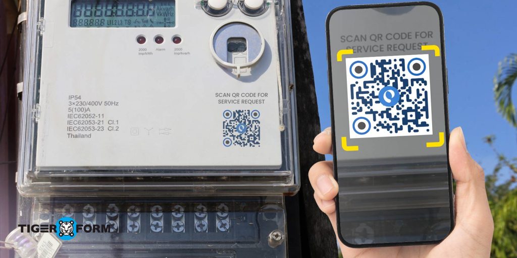 Service Request Form for Utilities with QR Code Form - Form QR Code Builder