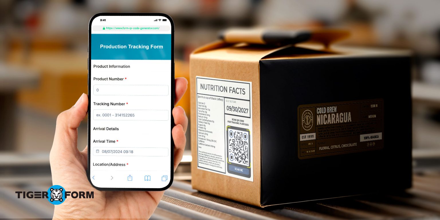 Use Production Tracking Form For Manufacturing With QR Code - Form QR Code Builder
